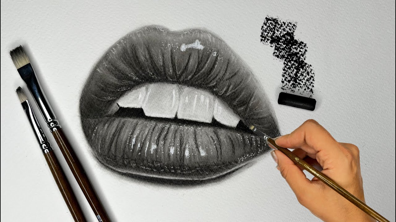 Drawing Realistic Lips Like a Pro | Step-by-Step Guide to Drawing ...