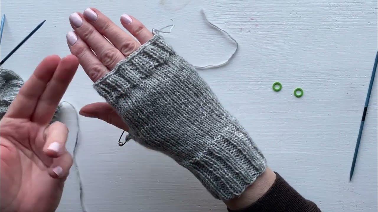 Pletené rukavice 1 - Jednoduché bezprstové rukavice - YouTube