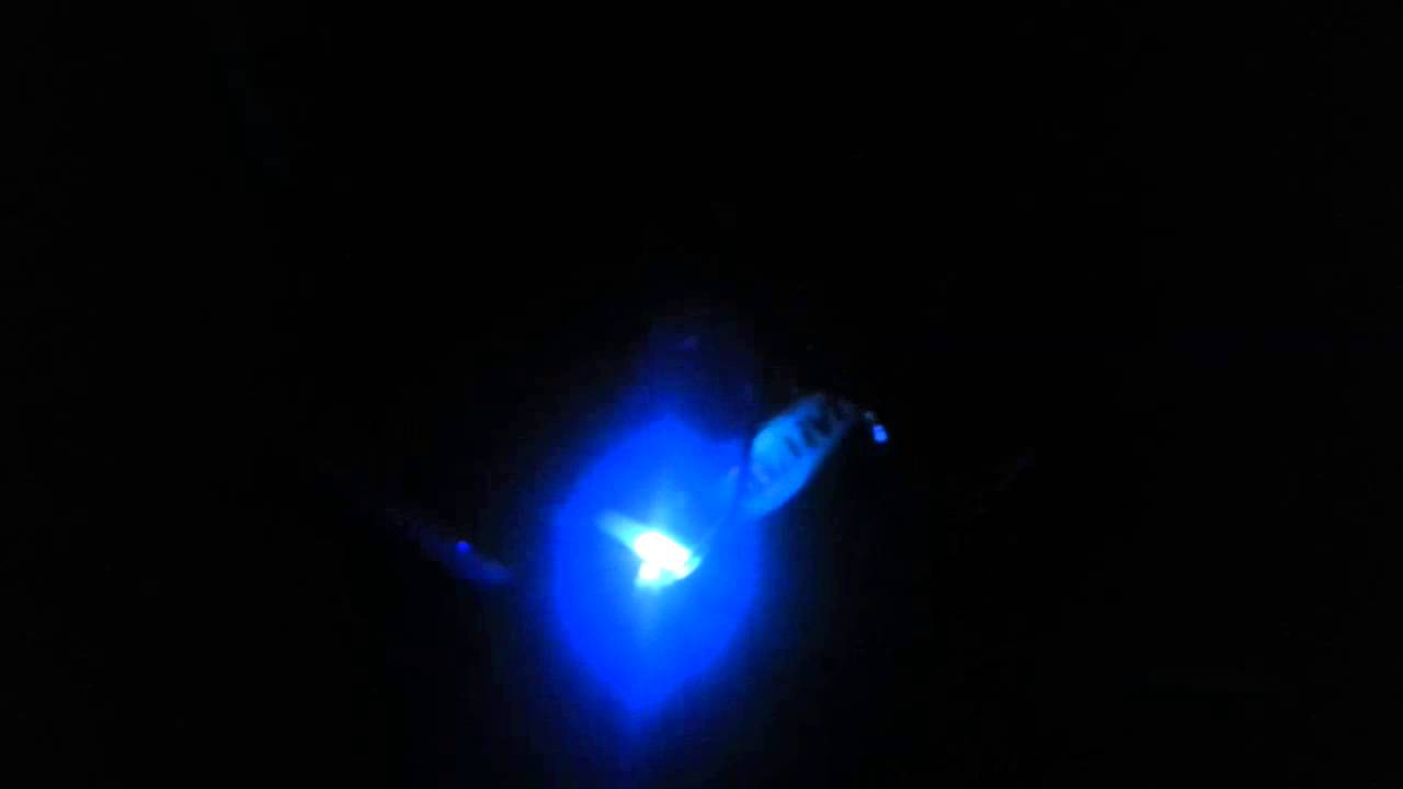 military phosphorescent tape + high power led = bike u can see - YouTube