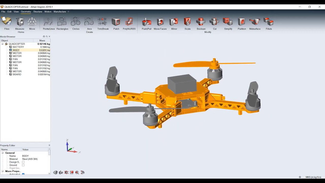 Mô hình hóa Drone, Điều khiển mô hình và Xác thực trong Altair Activate và Altair Inspire. - YouTube