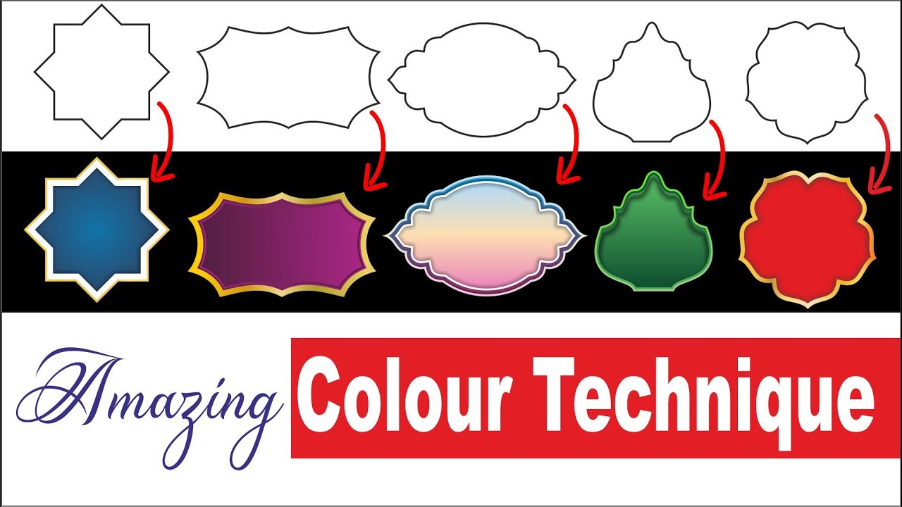 Calligraphy Frame Colouring for Urdu Poster | Part-III - YouTube