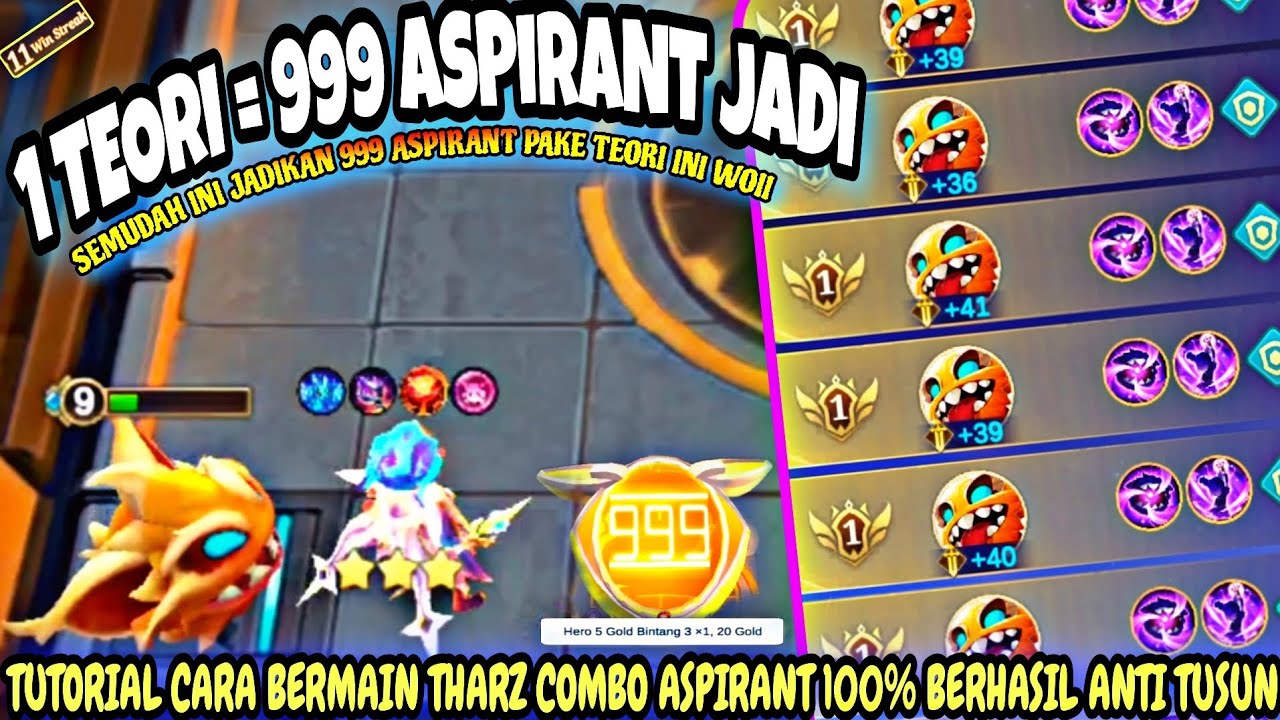 1 TEORI = 999 STACK ASPIRANT JADI ‼️ TUTORIAL CARA BERMAIN THARZ PAKAI ...