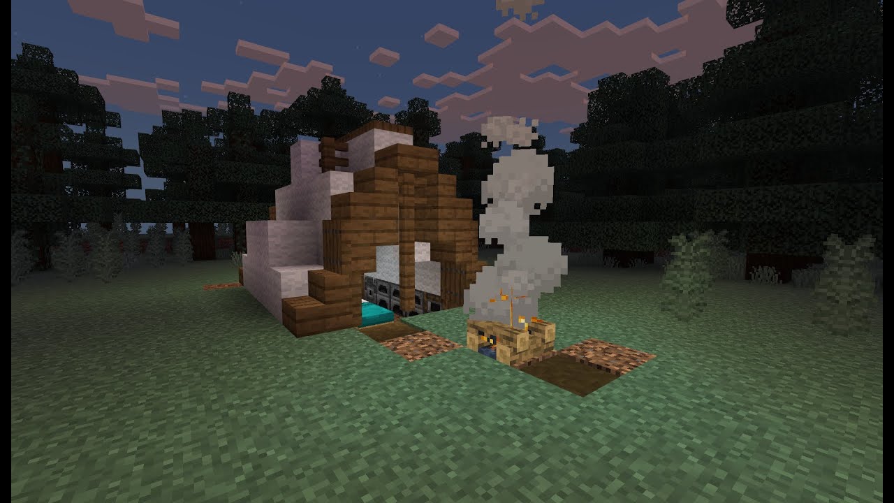 Minecraft: Simple Tent Tutorial (How to Build) ASMR - YouTube