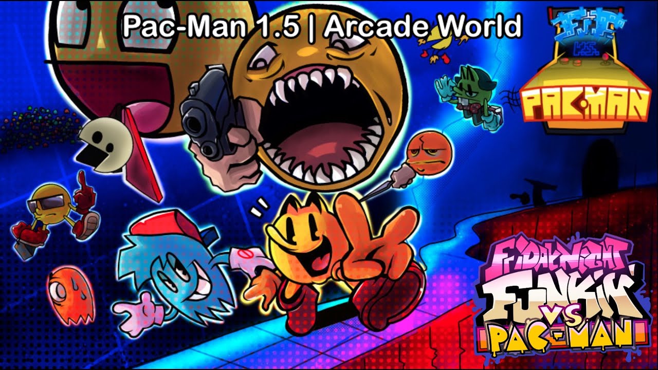 Friday Night Funkin' Vs Pac-Man 1.5 FULL WEEK | Arcade World(FNF Mod ...