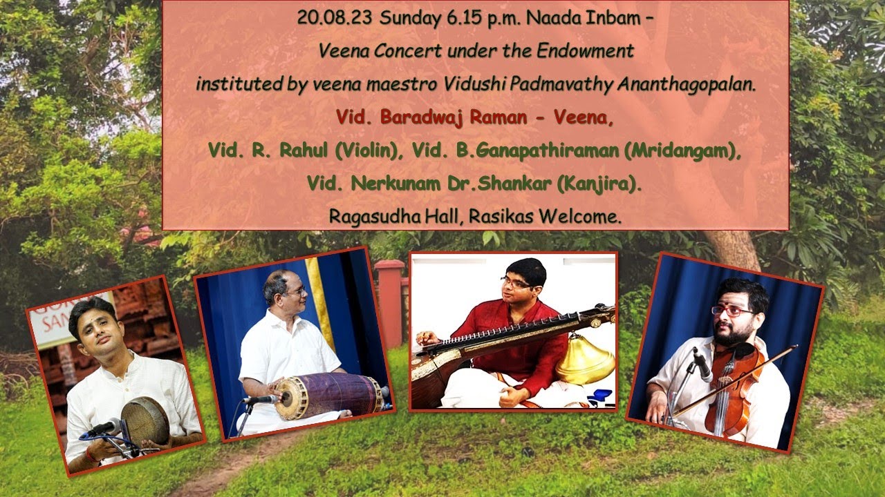 Vid. Baradwaj Raman - Veena Concert under the Endowment instituted by ...