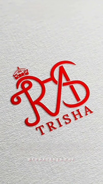 😱 How Trisha name create to brand logo 😱🔥 #viral #youtubeshorts - YouTube