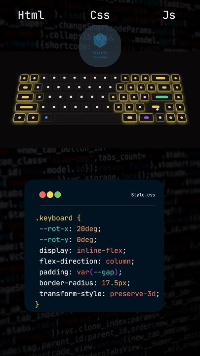 Keyboard CSS #code #html5 #programming #developer - YouTube