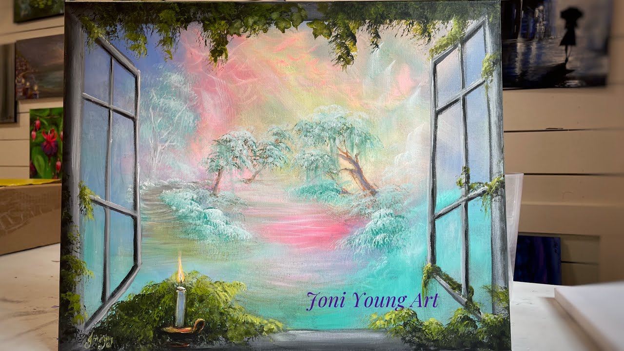Window Of Hope | Acrylic Painting Tutorial - YouTube