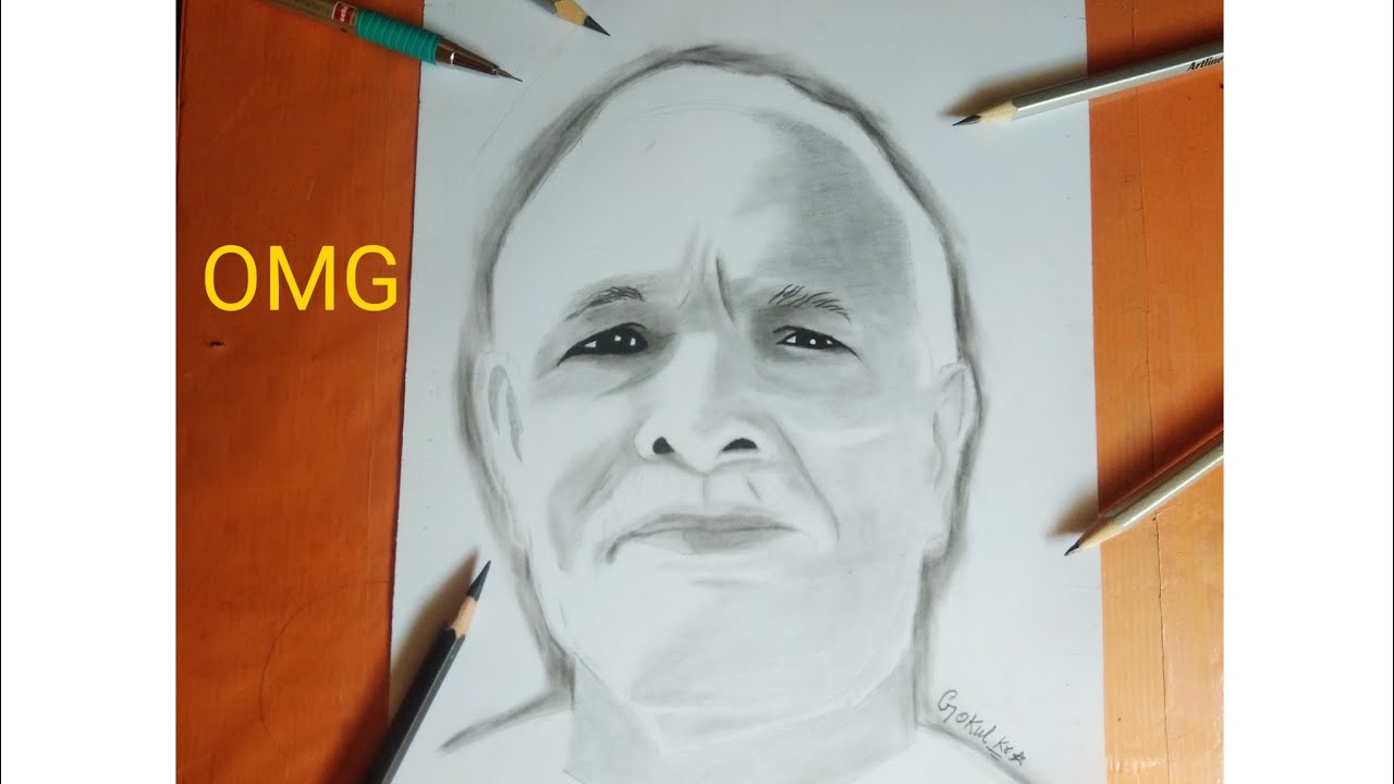 Om Santi Brahma baba sketch |#drawing| #om Santi | #gokul art - YouTube
