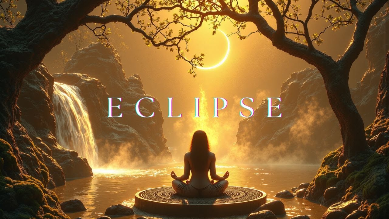 Eclipse Meditation: Relaxing by the Waterfall for Deep Calm - YouTube Music