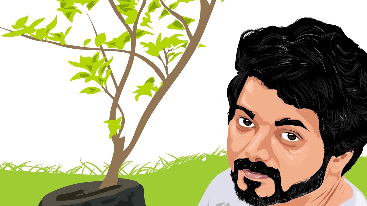 Thalapathy Vijay Vector Art Illustration । MJD । Vector Art । Time ...