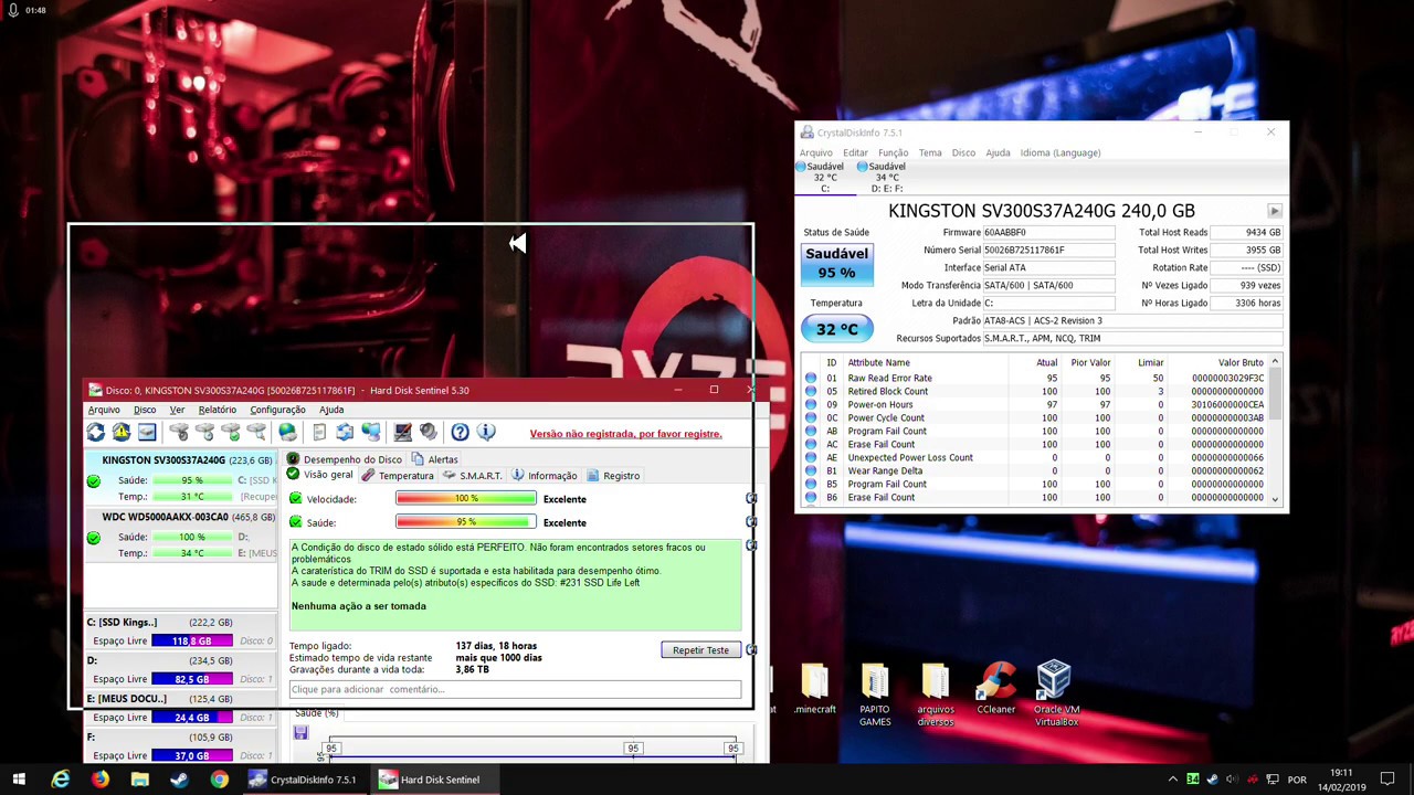 Programas para verificar saúde do hd e ssd. - YouTube
