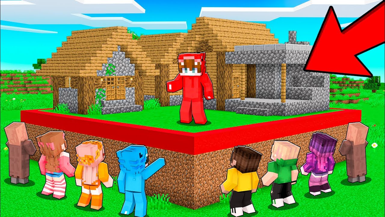 Mi Amigo DIVIDE LA ALDEA en un CUADRADO en Minecraft! - YouTube
