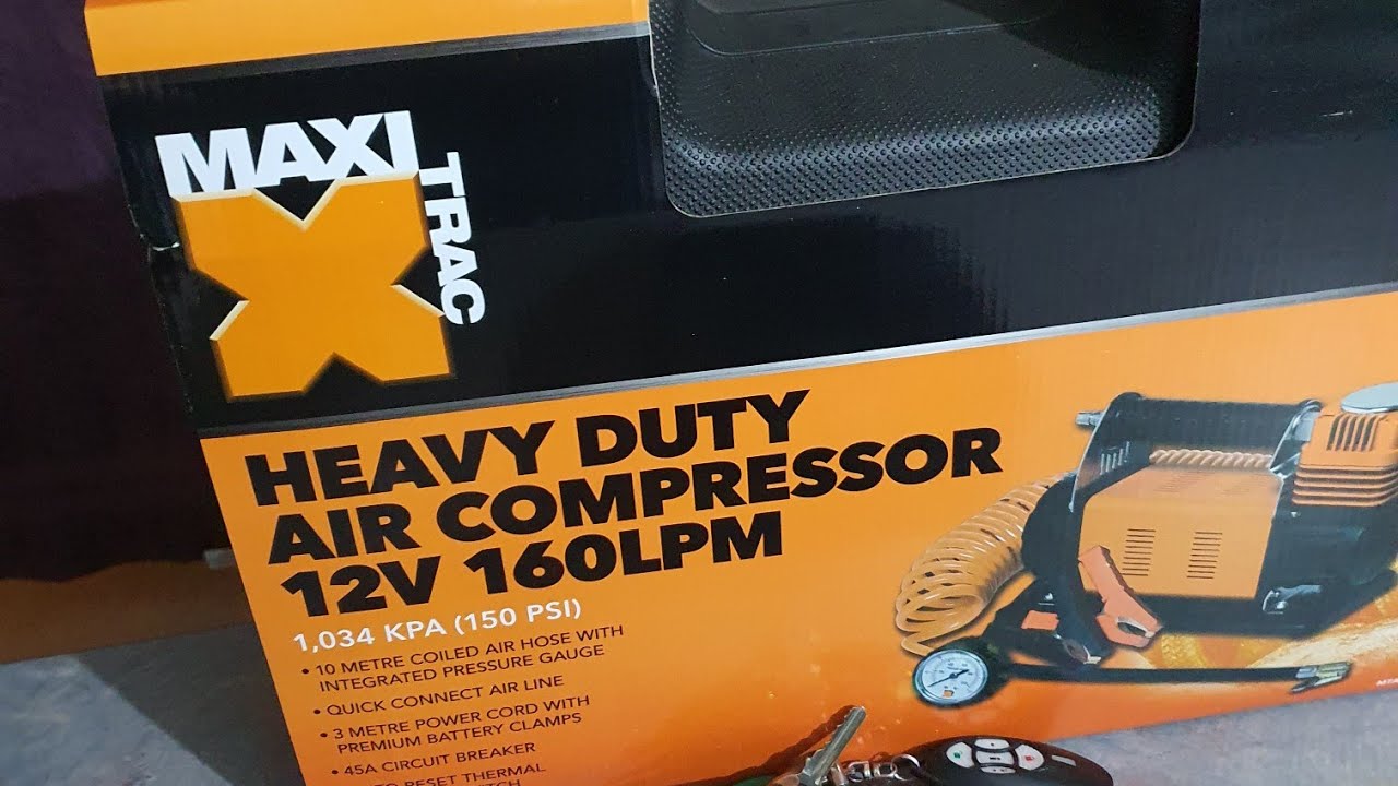 Maxtrac 160lpm 12v 4x4 compressor test (repco Australia) - YouTube