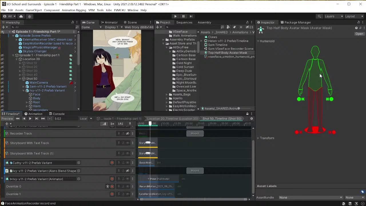 VSeeFace + EVMC4U + EasyMotionRecorder + VRoid + Unity + ... - YouTube