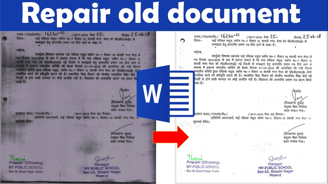 How to Repair Old Document in Microsoft Word | Old Document Convert to ...