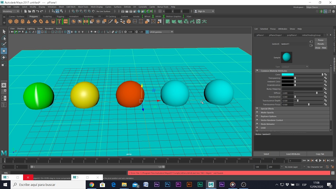 ¿Cómo aplicar color a los objetos en maya? - YouTube