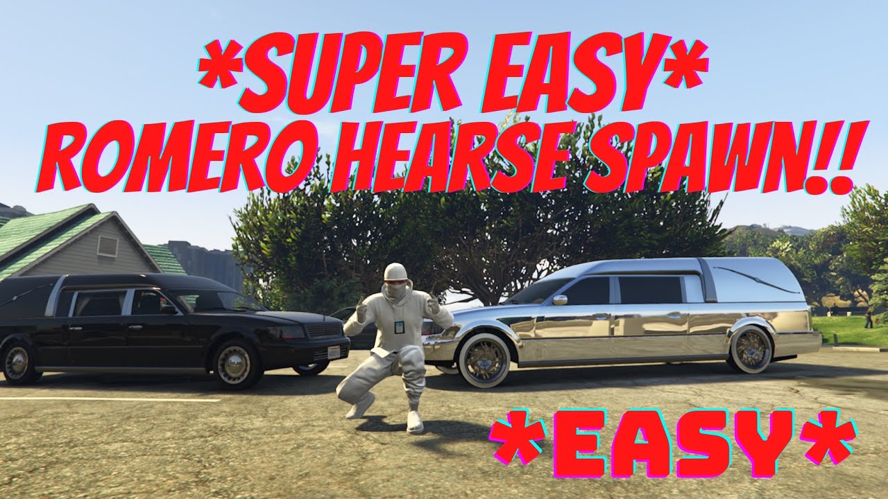 HOW TO SPAWN IN ROMERO HEARSE IN GTA 5 ONLINE!!!SUPER EASY GTA 5 GLITCH ...