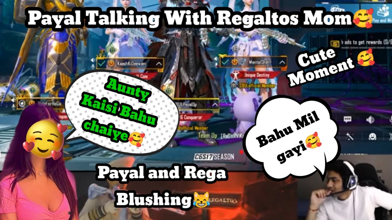Payal talking with regaltos mother😹 Rega and Payal blushing🥰 #regaltos ...