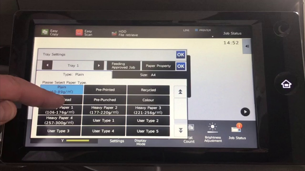 Paper tray settings | Sharp - YouTube