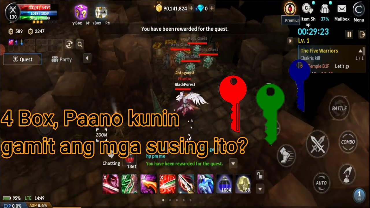 Cabal Mobile Ph - 4 Box Guide at FT B1F, using Red Key, Green Key and ...