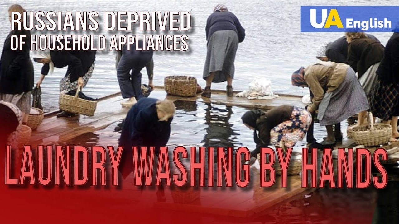 Laundry washing by hands: Russians deprived of household appliances as ...