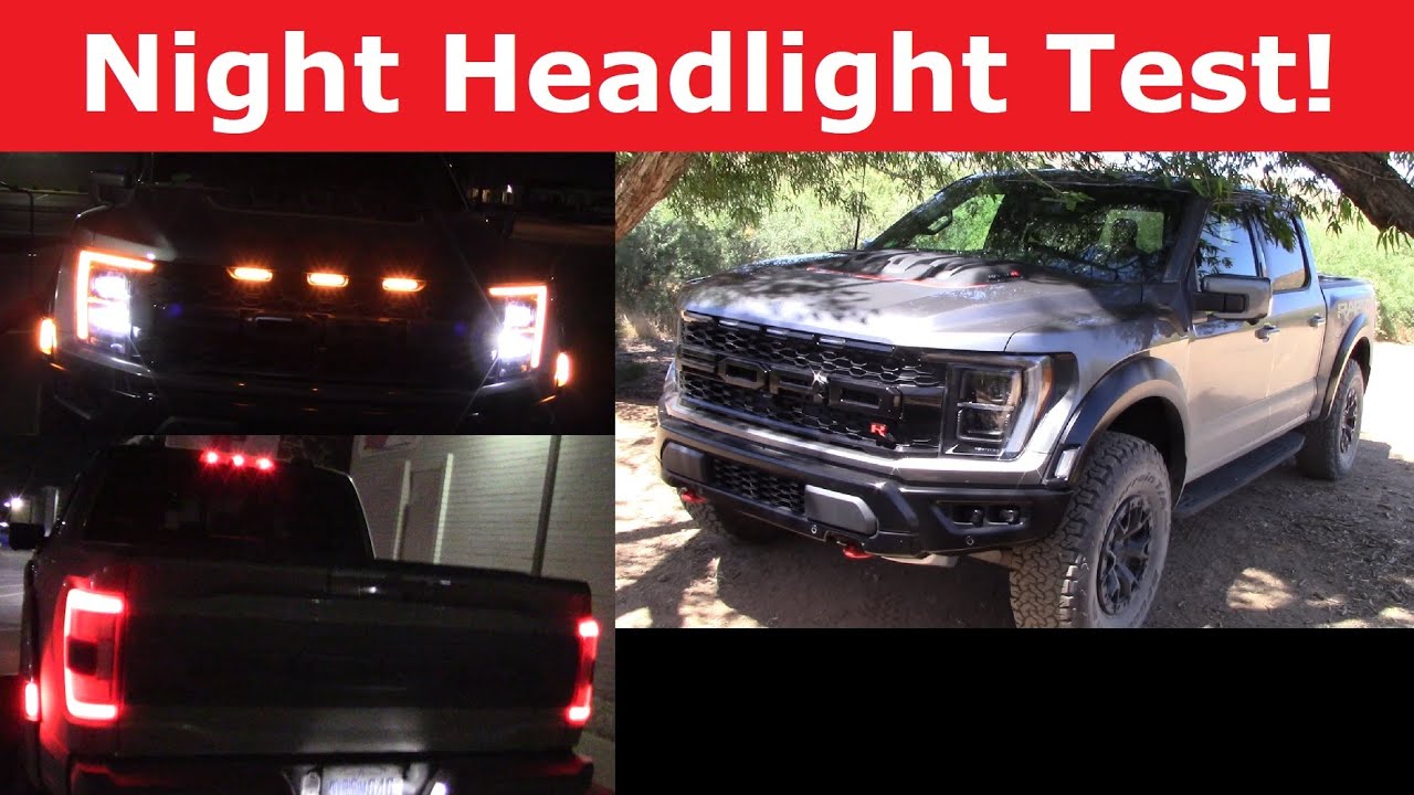 2023 Ford Raptor R Headlight Test and Night Drive - YouTube