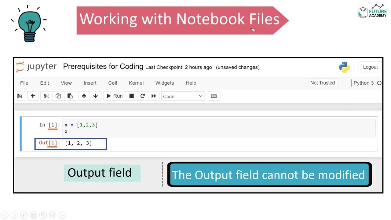 Section 4 : Introduction to Using Jupyter | Lec 3 : Working with Notebook Files | العمل على ...