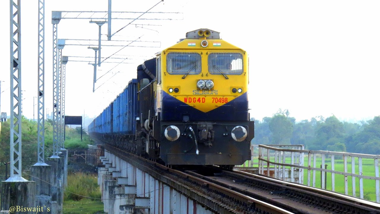 WDG 4D v WDG 4 | Ultimate EMD Freight Battle at Scenic Kopai Bridge ...