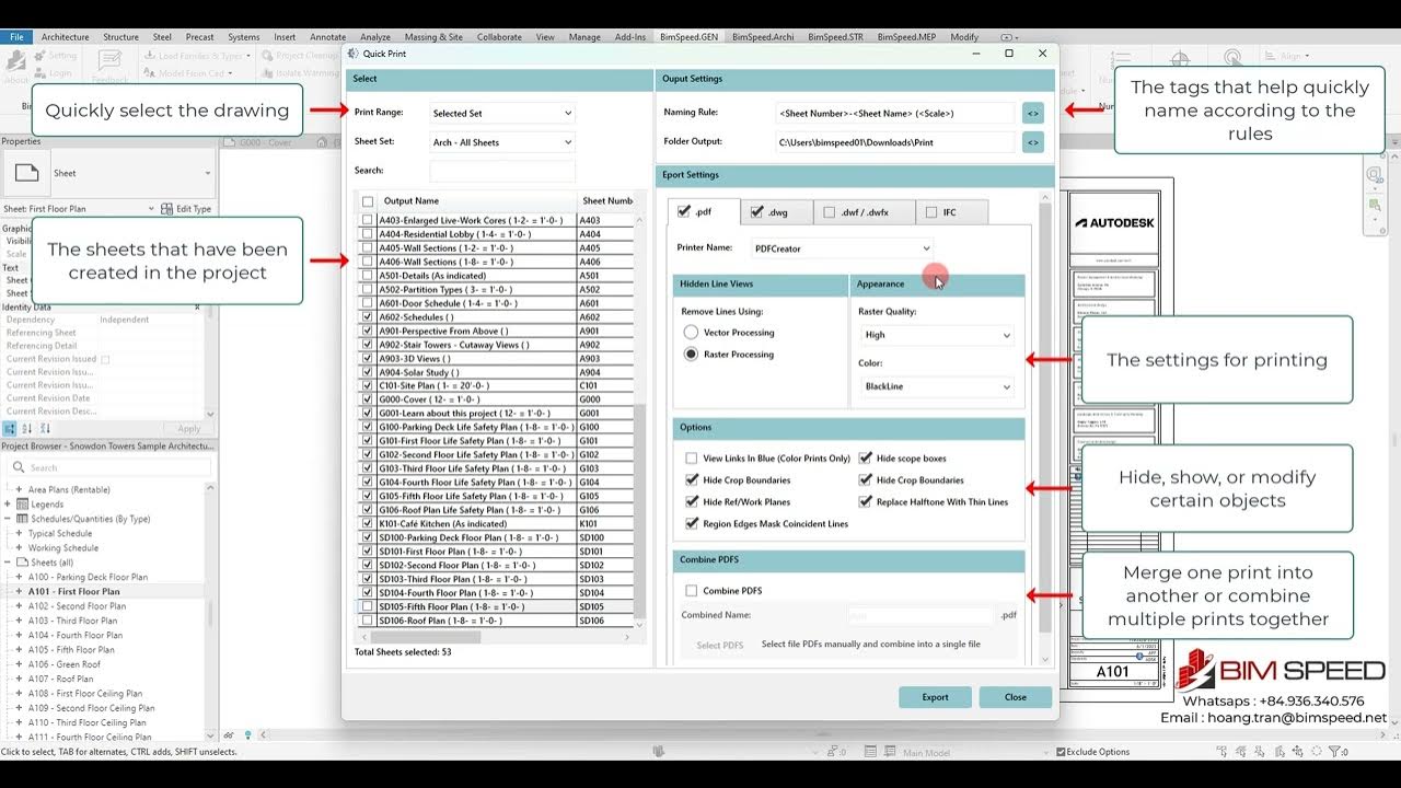 BimSpeed Revit Addin - Quick print in Revit - YouTube