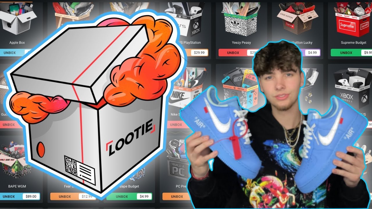 $1400 Lootie Mystery Box Opening! - Pulled OFF-WHITE Air Force 1's 😱🤯 ...