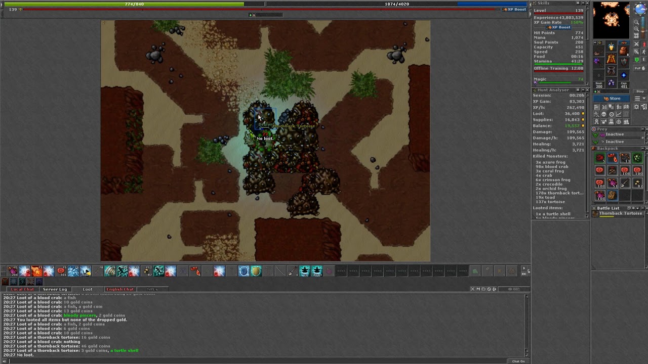 Tibia [ENG] - Profit Hunt #1 [Blood Crabs & Tortoises] - Laguna Islands ...