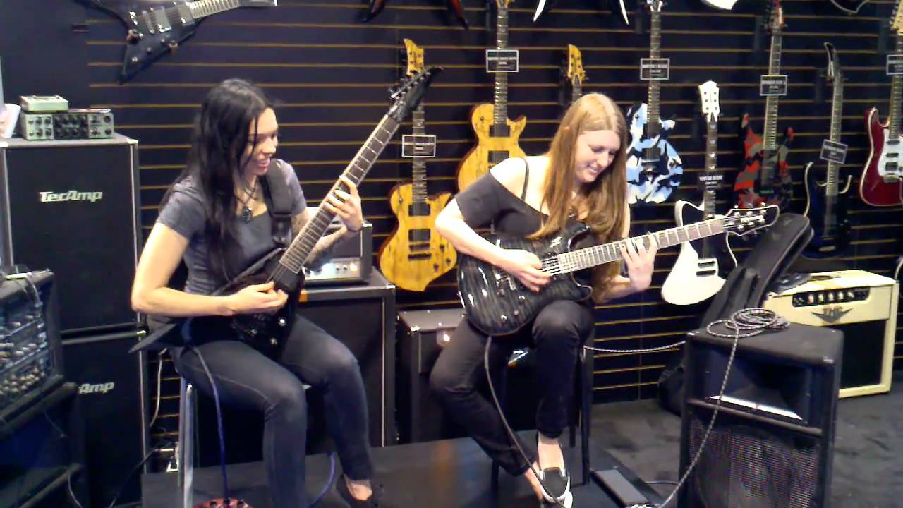 Elizabeth Schall & Stephanie Pickard ripping it up at NAMM 2011 - YouTube