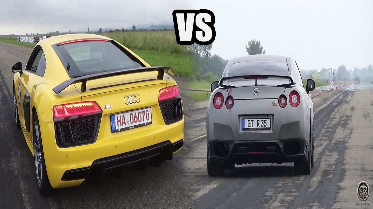 🚨Audi R8 VS Nissan GTR - Accelerations Sound! - YouTube