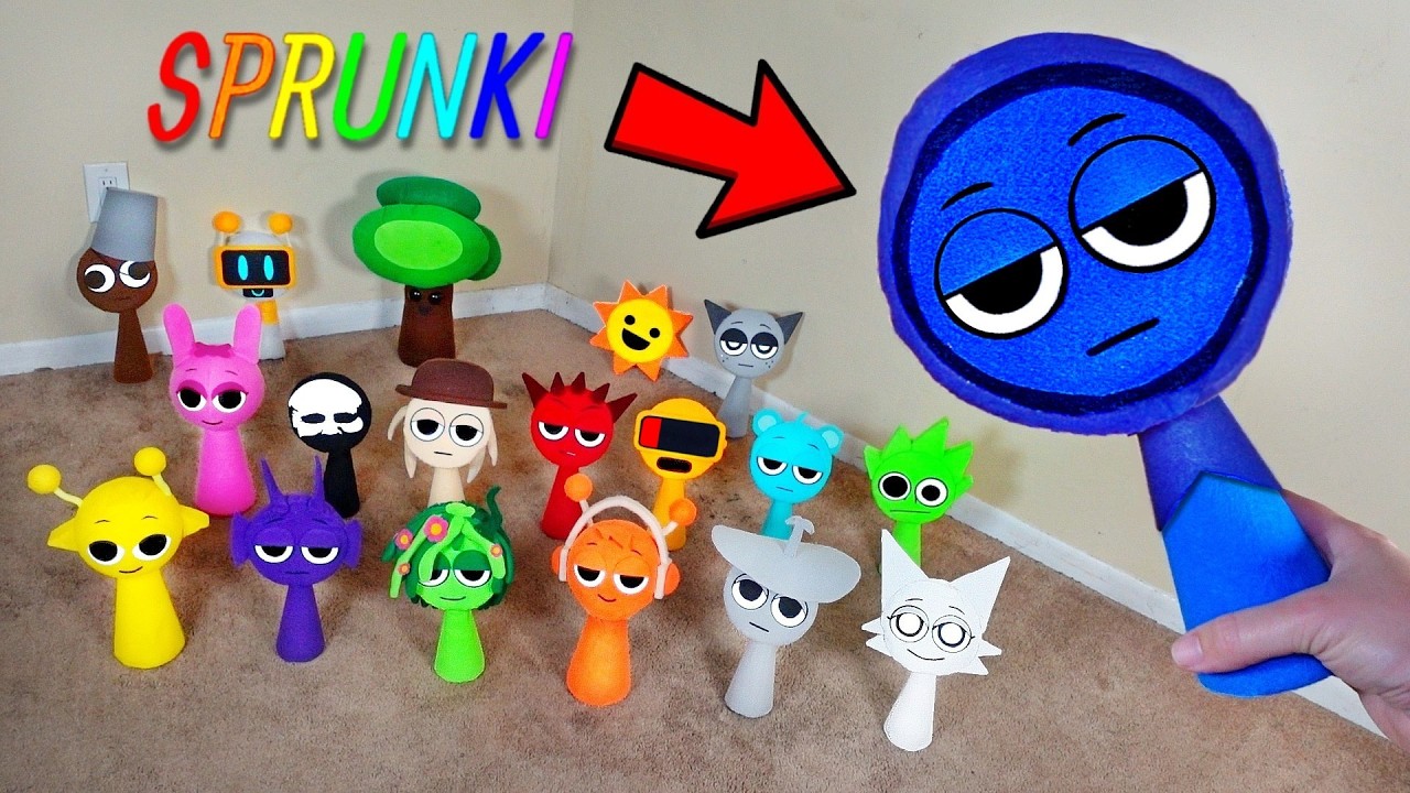 All SPRUNKI Plushies - JEVIN, OREN, SIMON, DURPLE - INCREDIBOX SPRUNKI ...