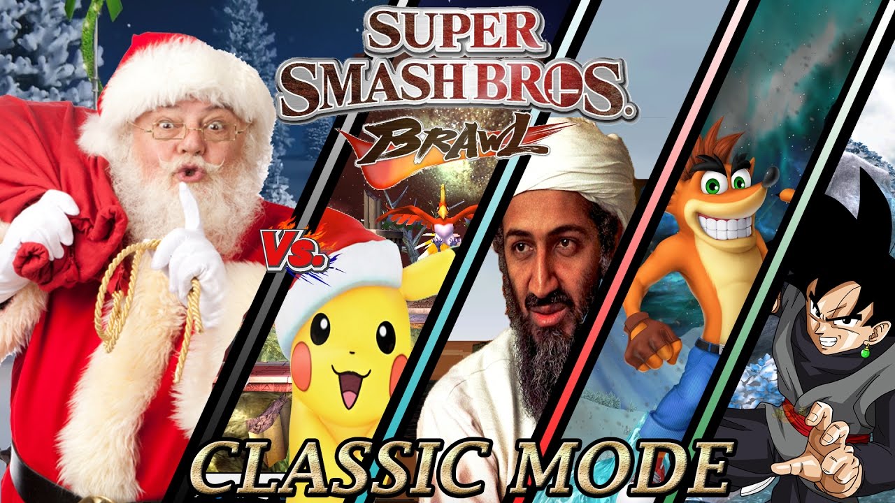 Santa Claus Takes on My Version of Super Smash Bros. Brawl Classic Mode ...