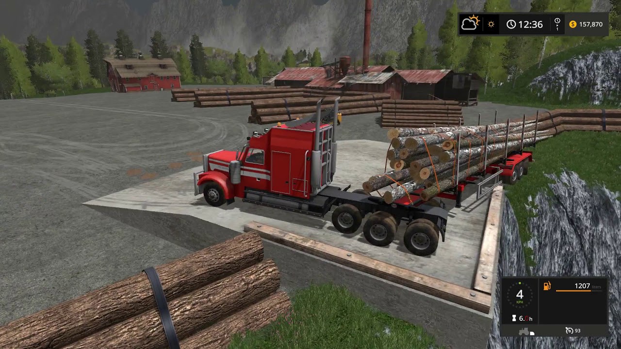 Farming simulator 17 timelapse Emerald valley logging ep#15 - YouTube