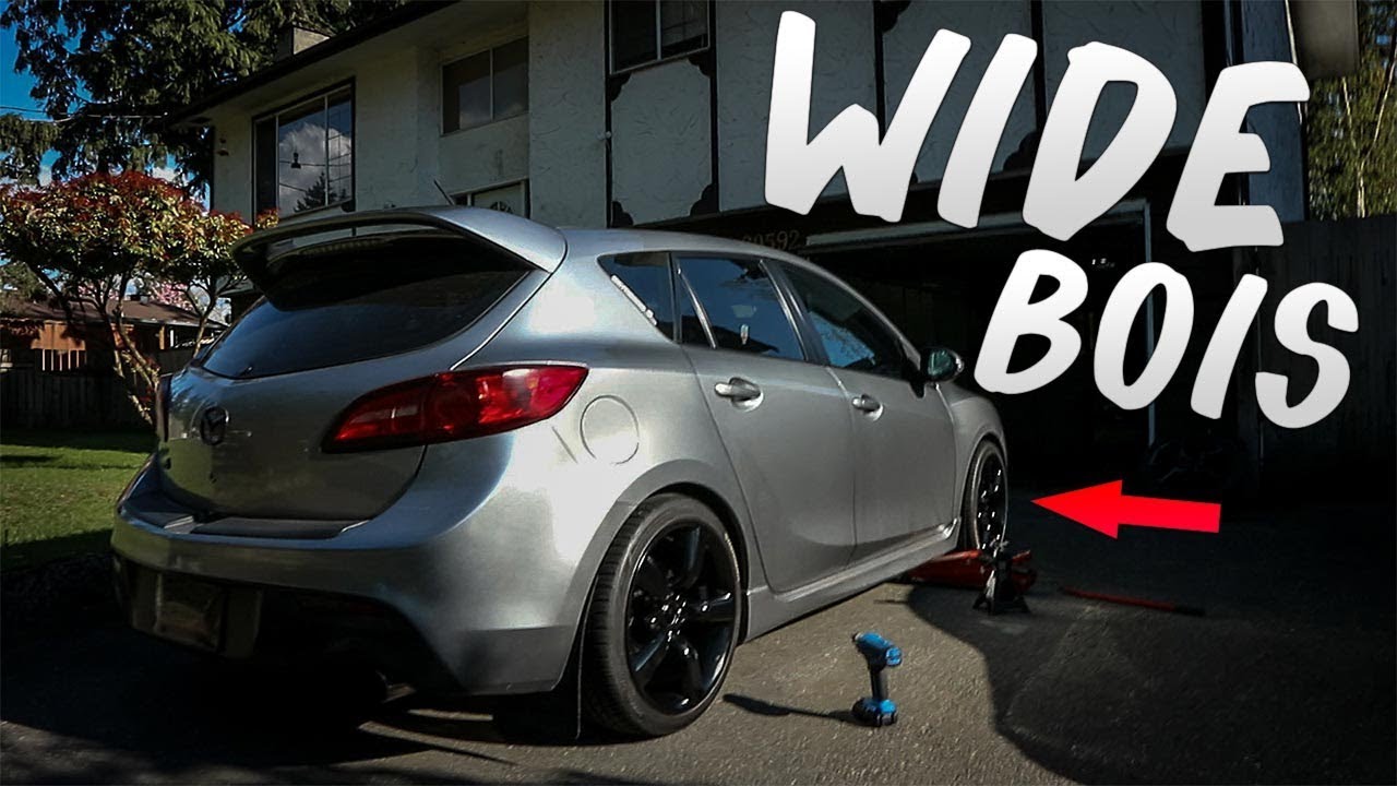 350z WHEELS ON A MAZDASPEED 3! - YouTube