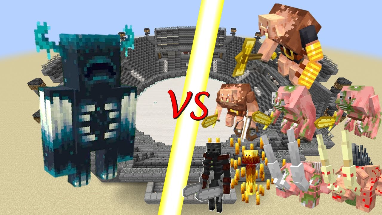 Warden vs Mutant Creature in Nether ! 1v1 battle! Minecraft mob battle ...
