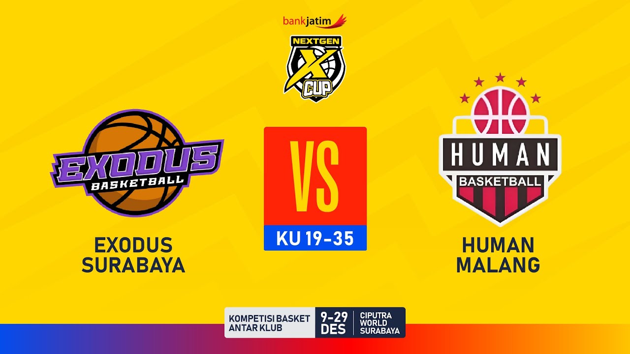BANK JATIM NEXTGEN CUP 2024 | KU 19-35 | EXODUS SURABAYA VS HUMAN MALANG - YouTube