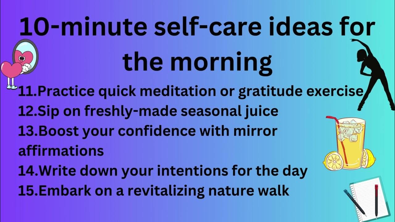 10-minute self-care ideas for the morning #selfcare #selfimprovement # ...