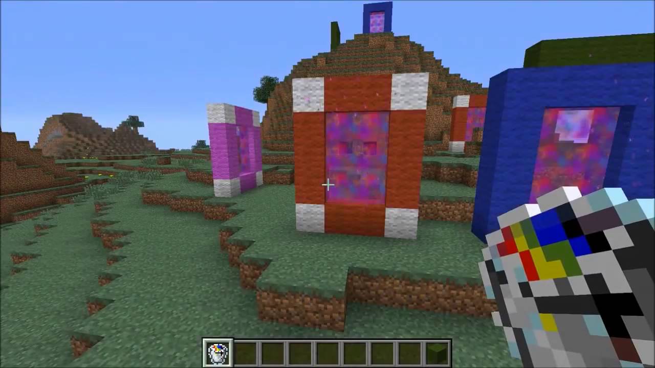 Minecraft TRAVEL PORTALS BETTER THAN TELEPORTING! Colorful Portals Mod ...