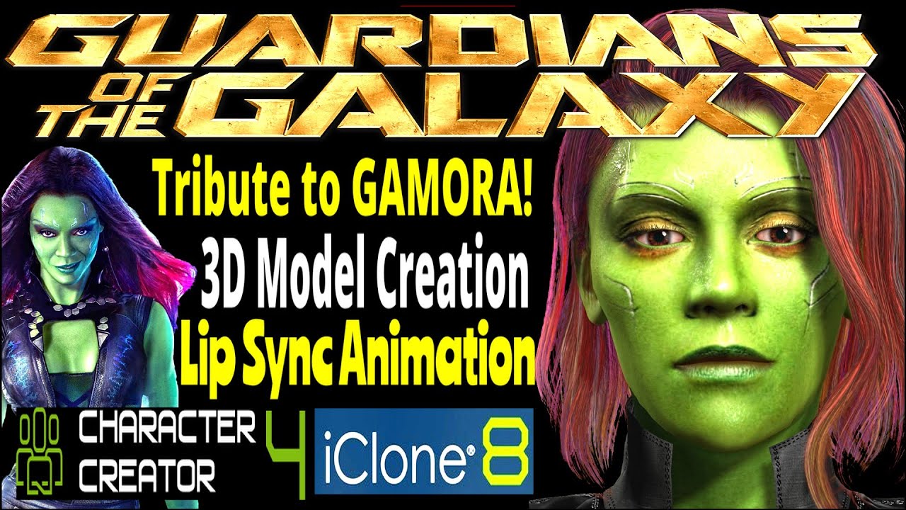 🤗3D MODEL CREATION🤗Tribute to (GAMORA) (Guardians of the Galaxy 3 ...