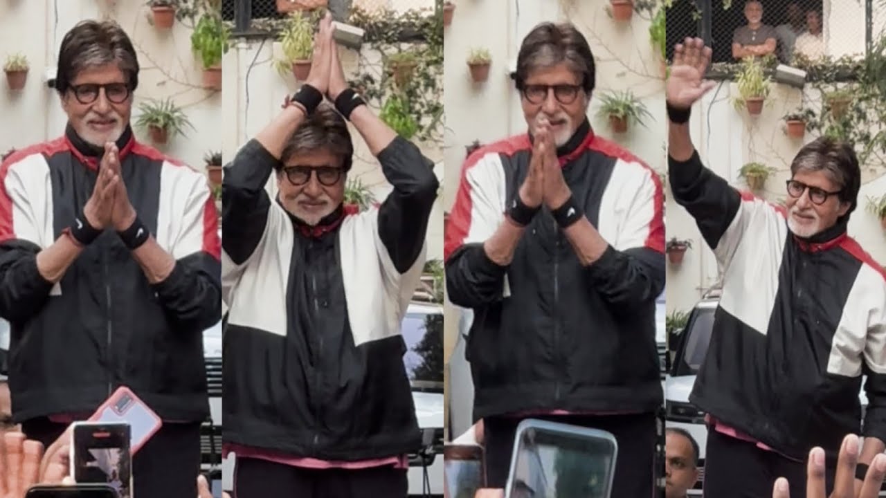World Telivision Legend Actor Amitabh Bachchan Spotted At Outside House ...