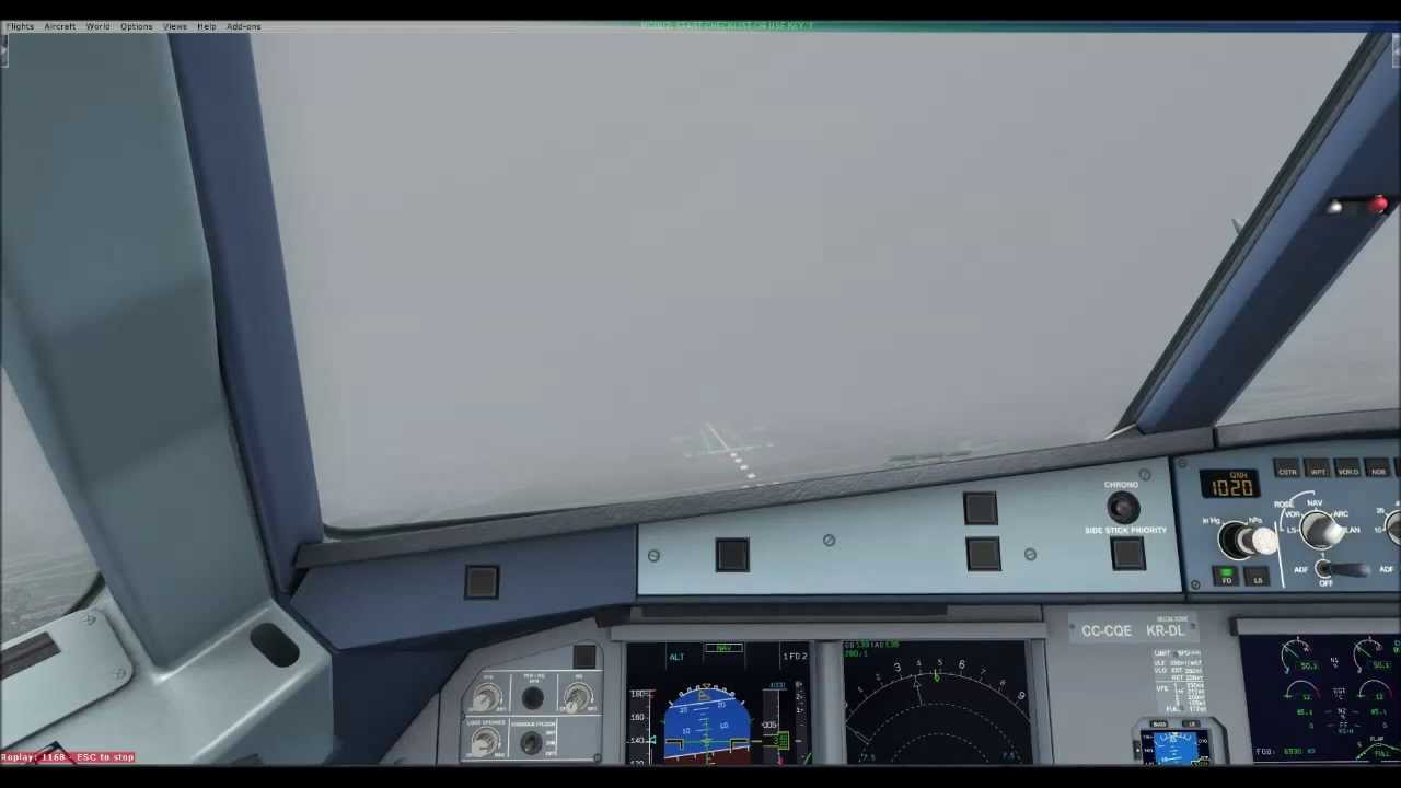 FSX - A320 Cockpit - Bad landing in Firenze, Italy - with low ...
