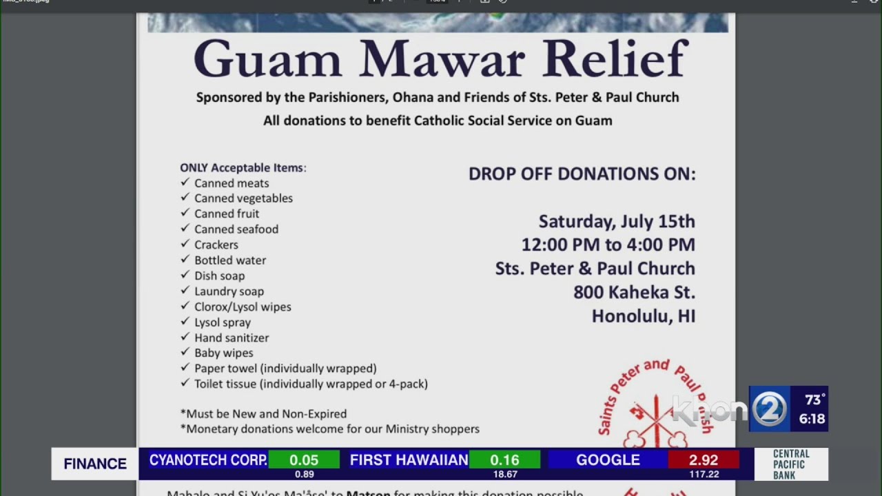 Typhoon Mawar Guam relief effort - YouTube