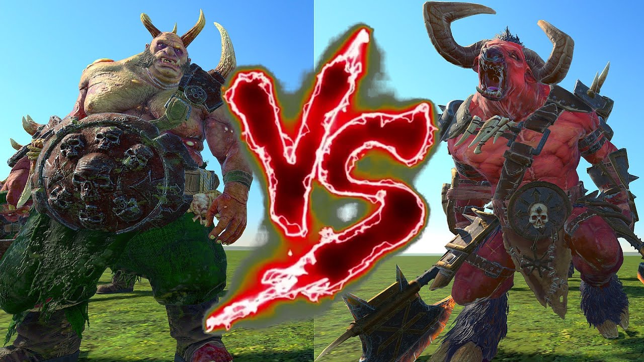 Plague Ogres VS Minotaurs of Khorne: Who would kill more goblins? Total ...
