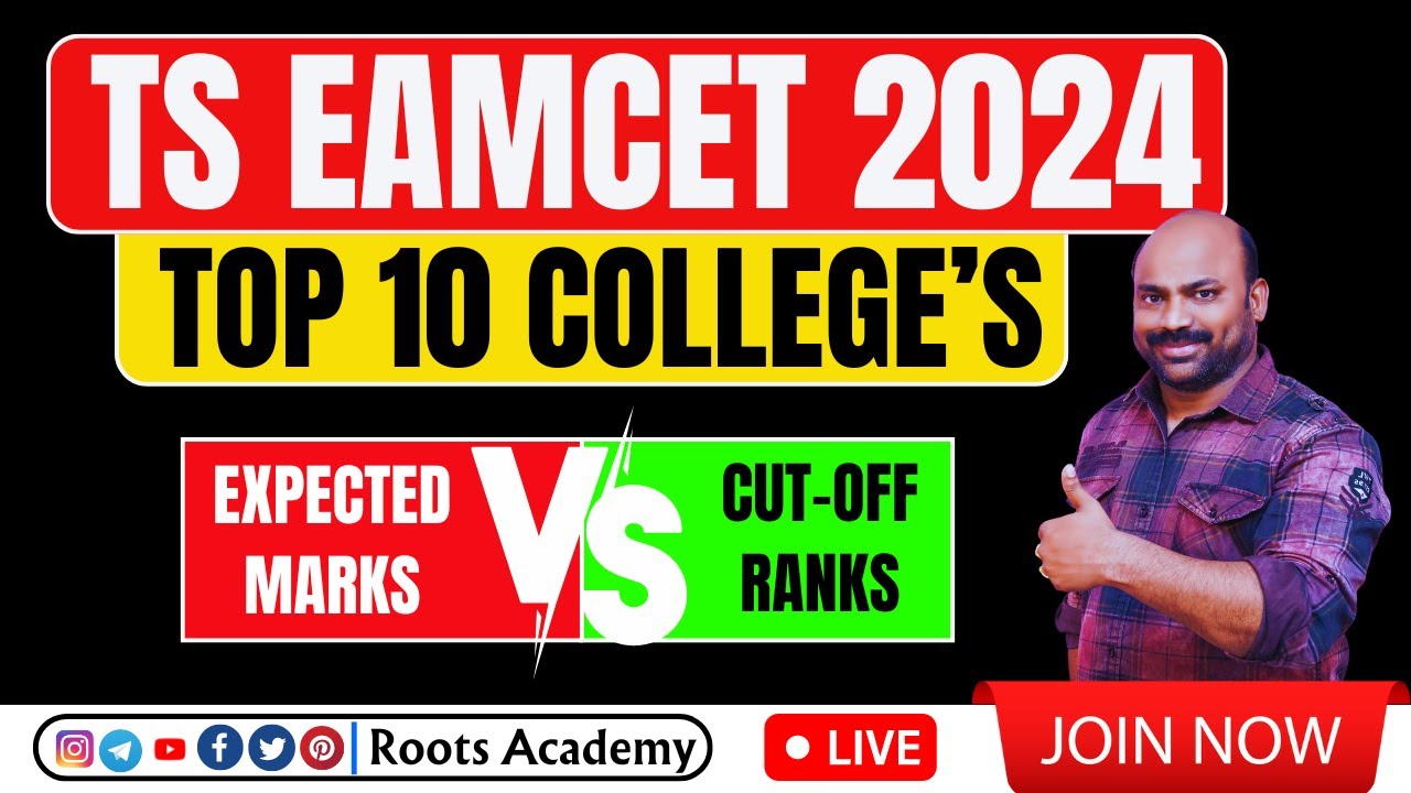 TS Eamcet 2024 Top 10 College's Expected Marks Vs cut off Ranks. - YouTube