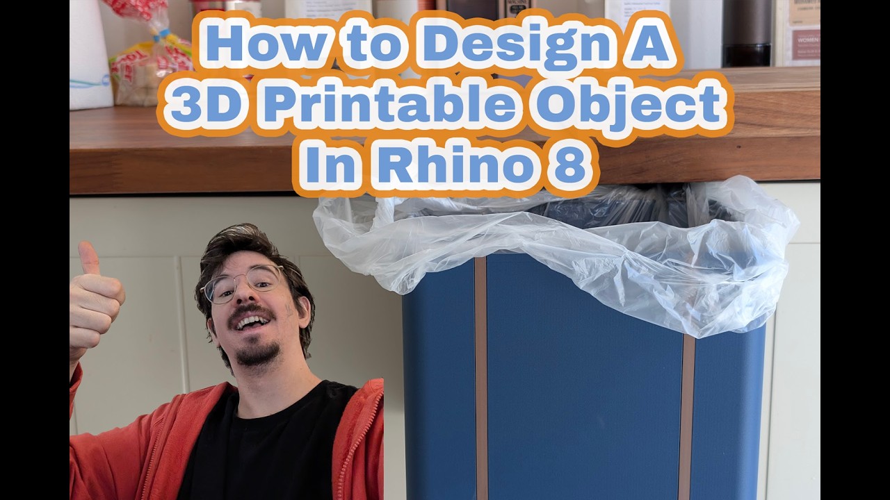 How to Design 3D Printable Objects - Rhino 8 - Kitchen Bin Tutorial ...