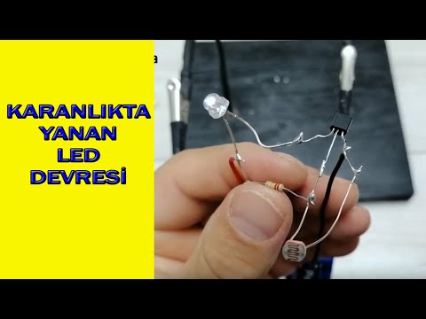 Karanlıkta Yanan Led Devresi Yapımı (kendin yap, diy, Led Circuit Making in the Dark)